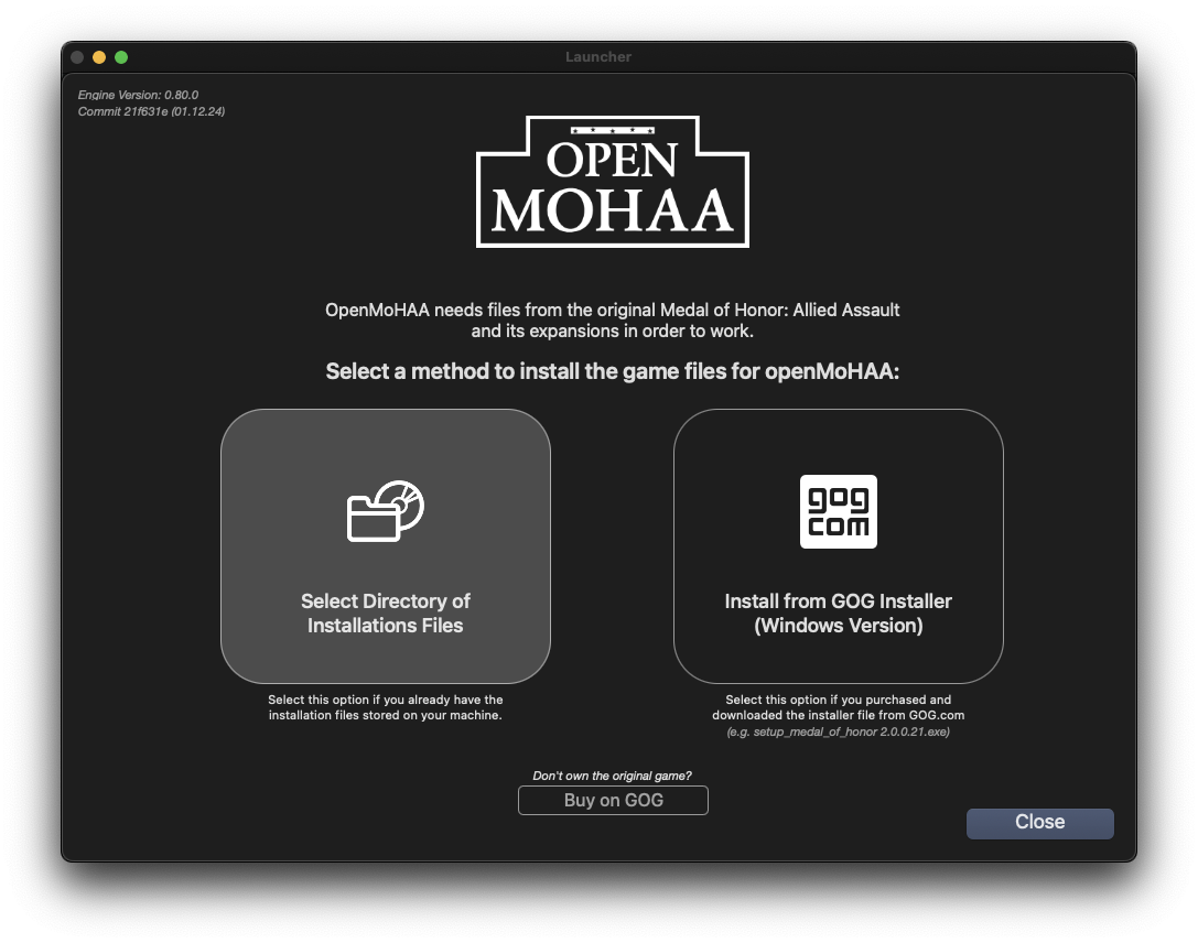 OpenMOHAA Launcher – SL-Soft